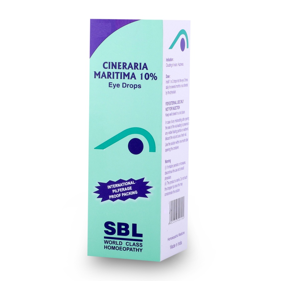 SBL Cineraria Maritima 10% Eye Drops – Buy Homeopathy Medicine Online